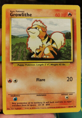 Growlithe Pokemon Card