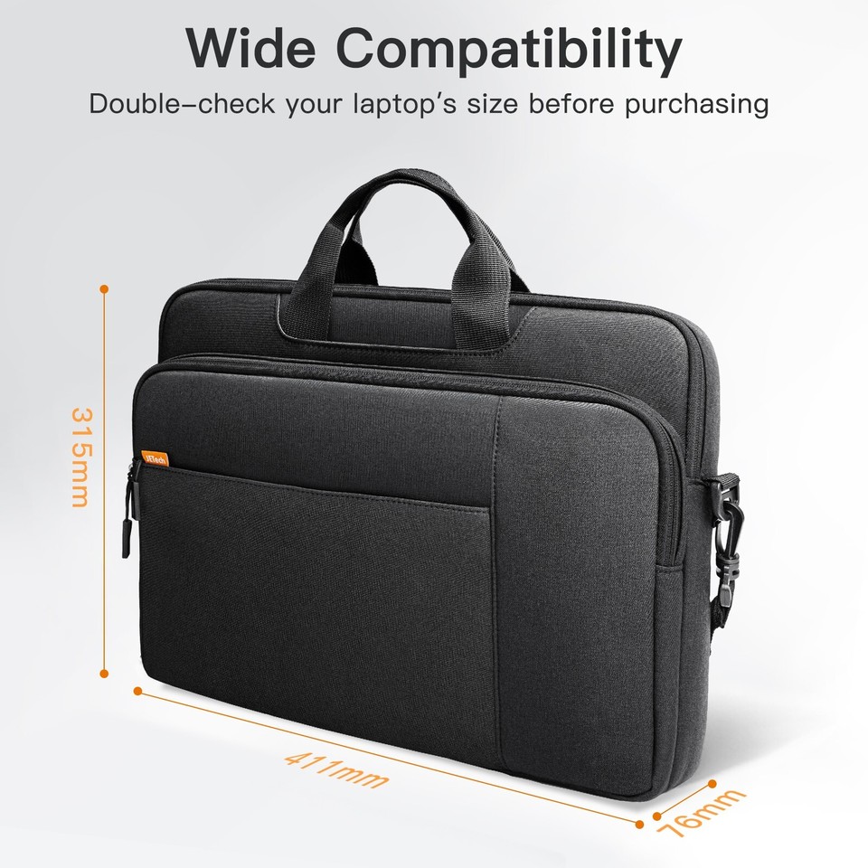 JETech 15 15.6 16 Inch Laptop Bag Case, Waterproof Slim Computer Sleeve ...