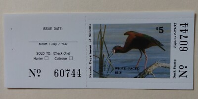 Nevada State Duck Stamp, 1991, sc#NV13, Mint, Never Hinged, OG, w/ Tab ...