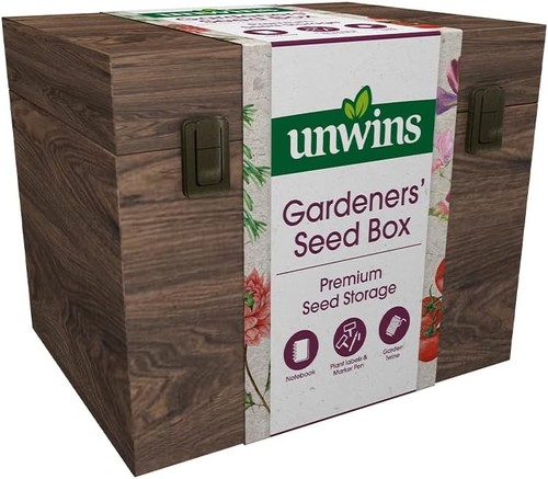Unwins 32020150 Premium Gardeners' Seed Storage Box, Brown | eBay UK