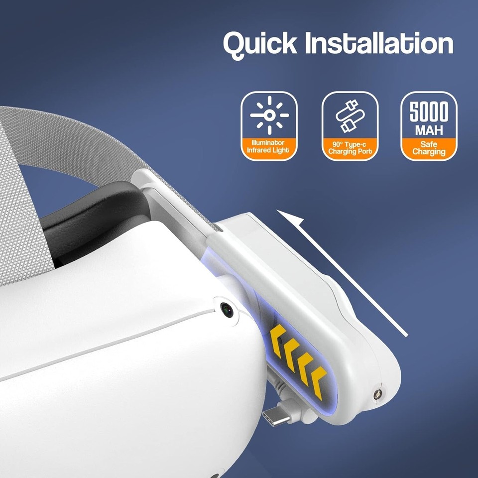 Battery Pack with Ir Light for Oculus Quest 2, Ir Illuminator Infrared ...
