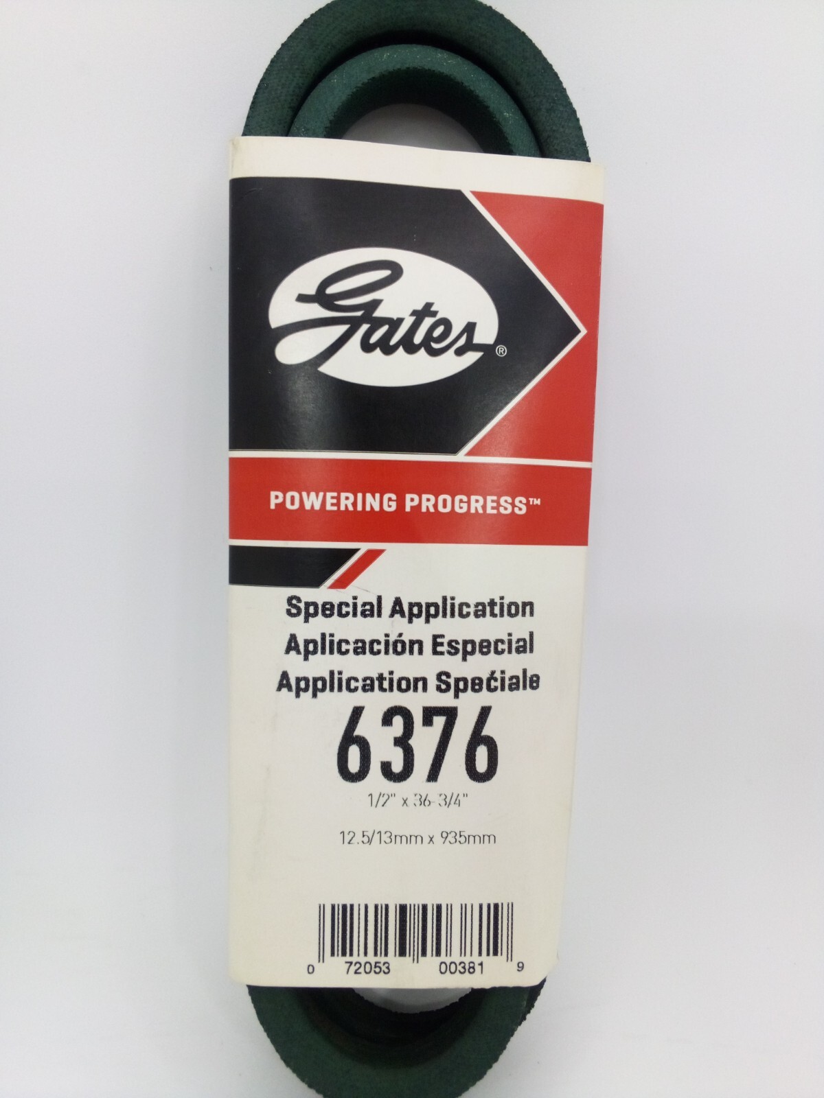 Gates 6376 Special Application Belt, 1/2" X 36-3/4" #84236376 High ...