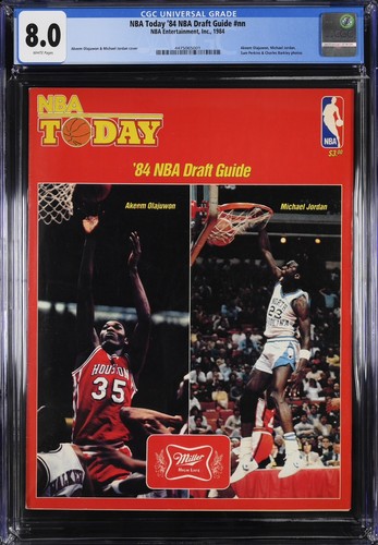 1984 NBA Today NBA Draft Guide Michael Jordan Rookie Year CGC 8 | eBay