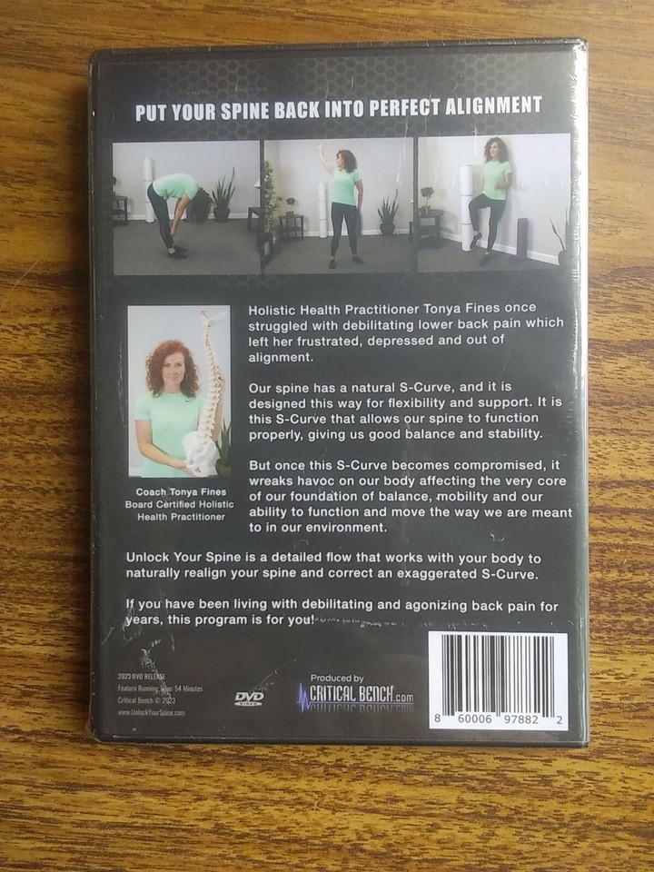 UNLOCK YOUR SPINE DVD TONYA FINES THE KEY TO PERFECT ALIGNMENT 2023 ...