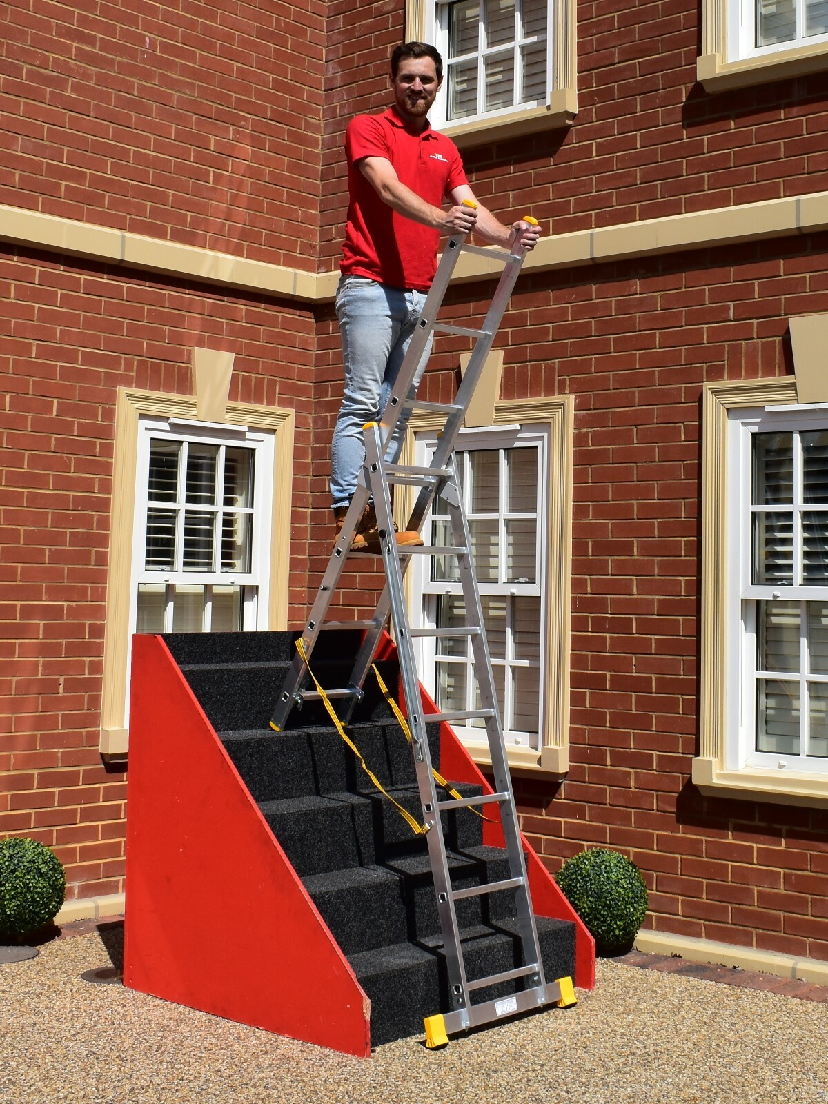 Stair Combination Ladder 2 Section - EN131 Professional Aluminium ...