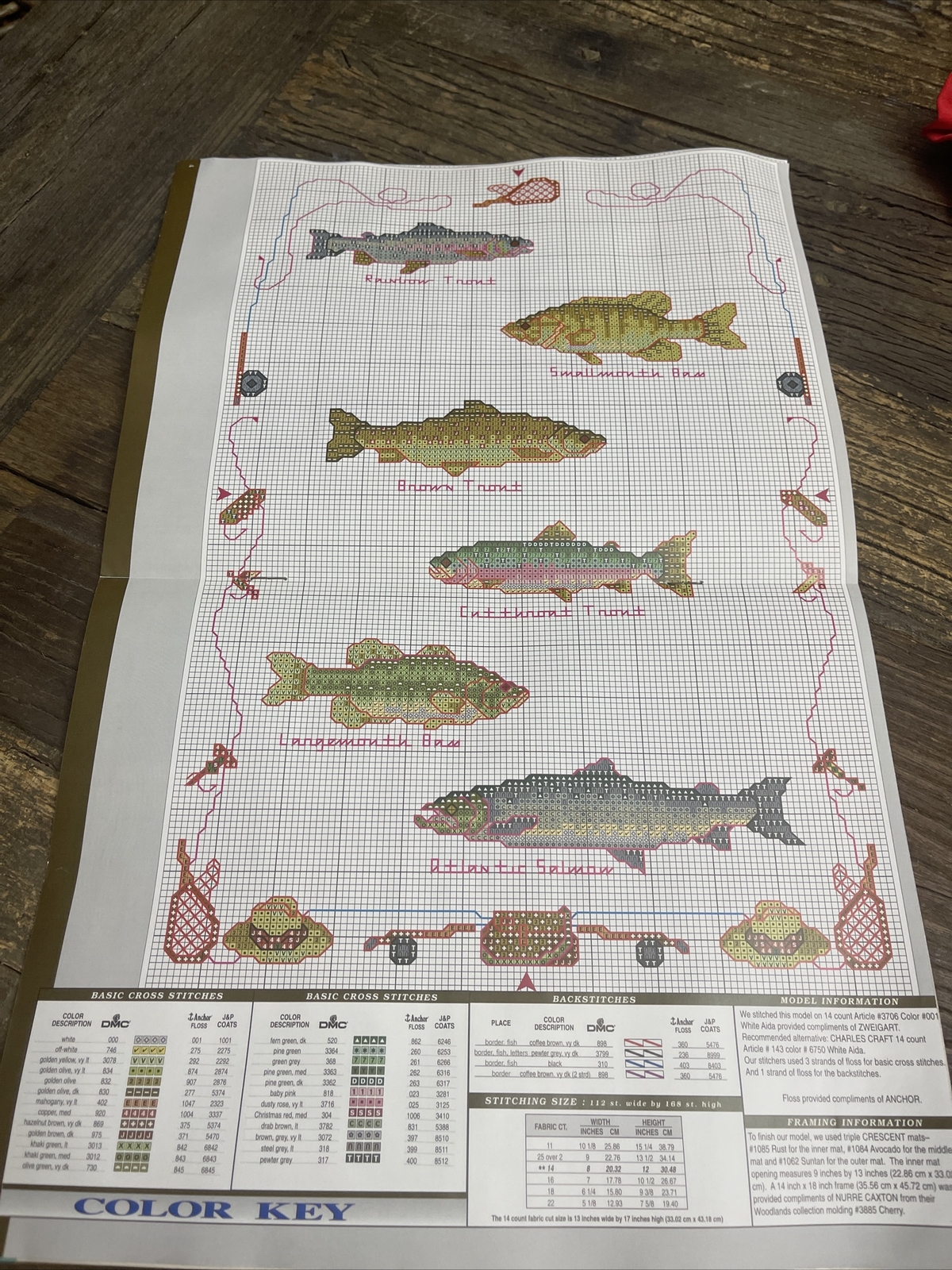 True colors Cross Stitch Pattern book Lure of Fishing- fly fishing ...