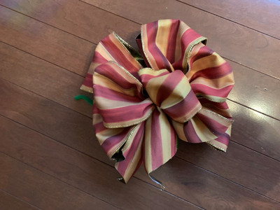 Mackenzie Childs Ribbon Fall Christmas bow Handmade Using MC Ribbon I14 ...