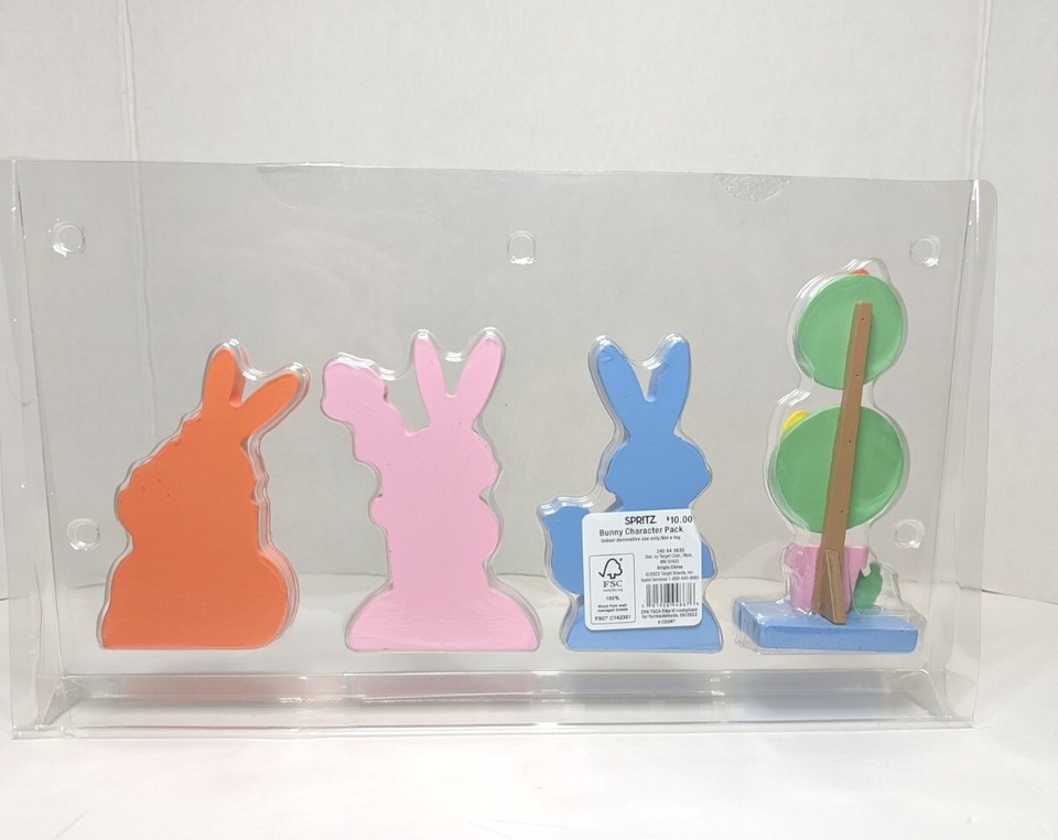 Target Spritz Easter Mini Mantle Bunny Figures 4pk Bunnies Egg Tree ...
