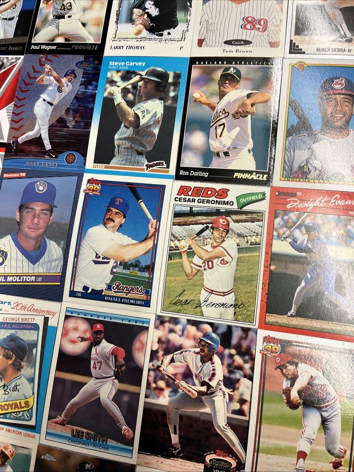 Baseball card lot Ted Williams Rickey Henderson George Brett Mark ...