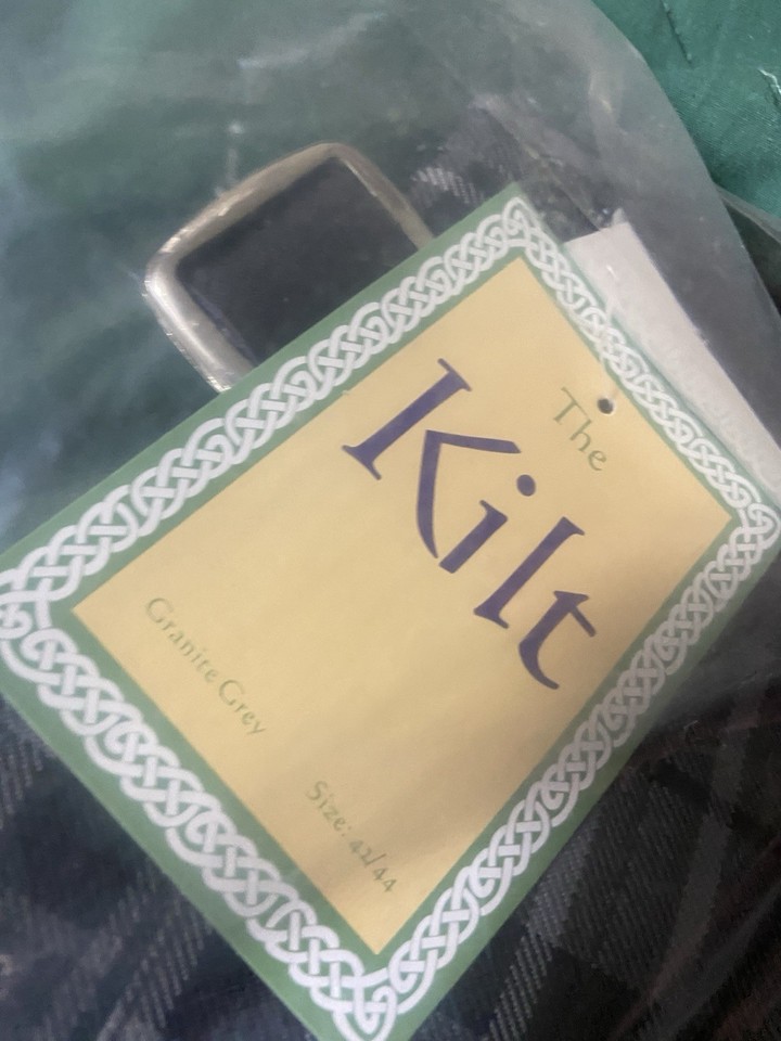 Men’s Kilt Grey Black Plaid Size 42-44 Punk Goth Tripp NYC Dropkick ...