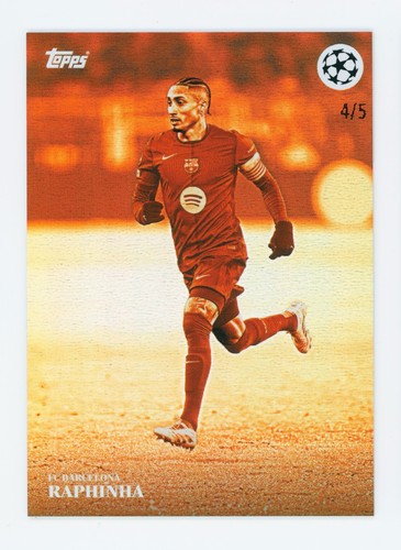 2024-25 Raphinha Topps Simplicidad UEFA Orange FC Barcelona Soccer Card ...