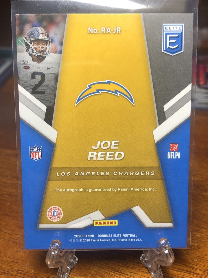2020 Donruss Elite Joe Reed Rookie Autograph Auto RC #097/349 Chargers ...