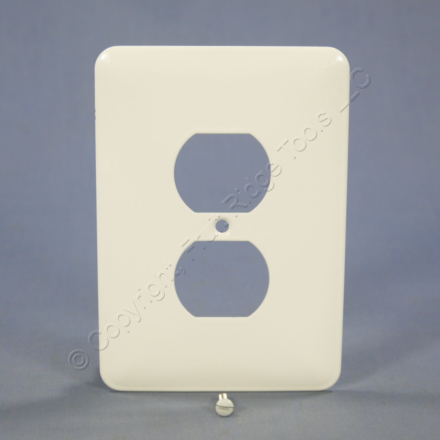 Mulberry White 1g Mid-size Painted Metal Duplex Receptacle Wallplate ...