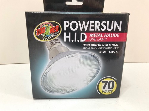 New! Powersun H.I.D. *Zoo-Med* Reptile Aquarium Metal Halide Light UVB ...