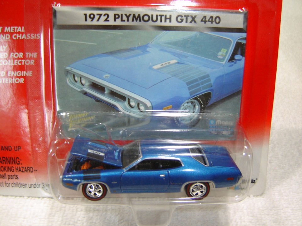 Johnny Lightning MOPAR MUSCLE BLUE '72 PLYMOUTH GTX 440Ci | eBay