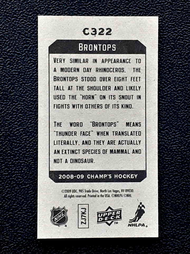 BRONTOPS 2008-09 UPPER DECK CHAMP'S MINI 08-09 NO C322 55541 | eBay