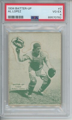 1934 Batter-Up Baseball #3 AL LOPEZ Brooklyn Dodgers HOF PSA 4 VG-EX | eBay