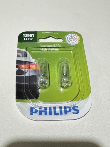 Philips Lighting Pack of 2 LongerLife Miniature Bulbs 12961LLB2 12V 5W ...