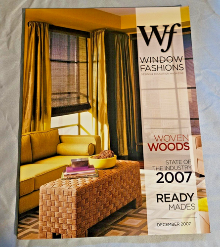 WF Window Fashions Lot of 3 Magazines Apr Nov Dec 2007 Design Education ...