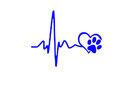 Heartbeat Lifeline Paw Print Car Decal Sticker Cat Dog Vinyl Heart Love ...