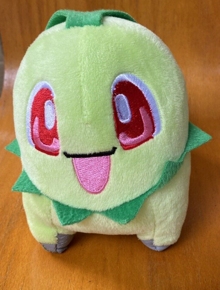 CHIKORITA!!! CUTE LEAFY POKEMON Plush TOY DOLL FIGURE POSEABLE LEAF ...