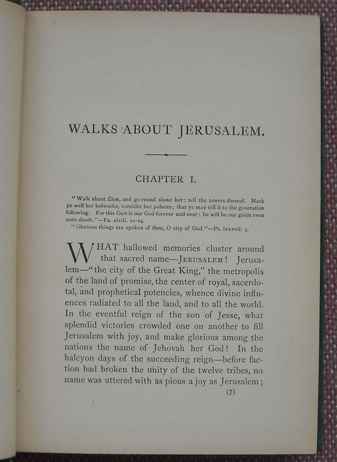 WALKS ABOUT JERUSALEM ~ ISAAC ERRETT ~ VERY RARE 1871 EDITION ~ CHURCH ...