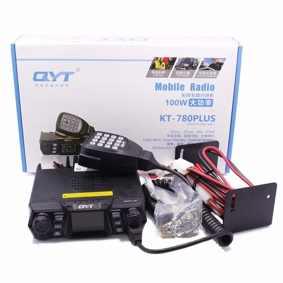 QYT KT-780 Plus 100W VHF 136-174mhz Car Mobile Radio 200 Channels ...