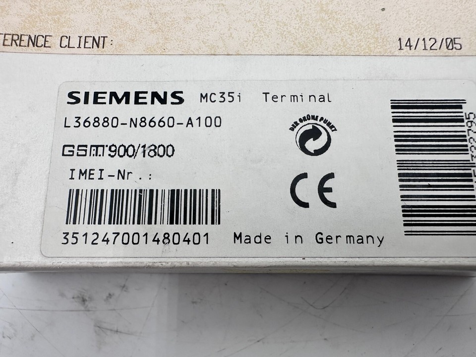 Siemens MC35I SMTMC35I-TERMINAL Module Gsm 900/1800 L36880-N8660-A100 ...