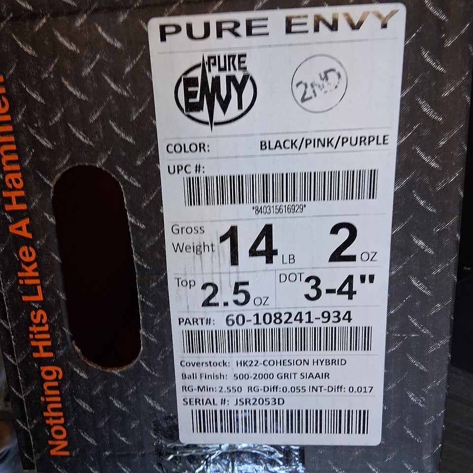 Hammer Pure Envy bowling ball 14 LB new ball in the box #053 | eBay