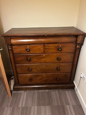 Antique Victorian Scottish tall large Chest of Drawers 1900s | eBay UK