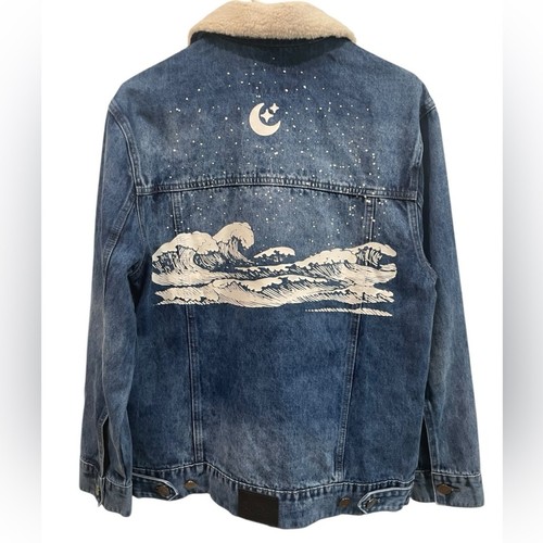 The Tubbo Moment Men's By the Sea X Revolt Collab Denim Jacket Sherpa ...