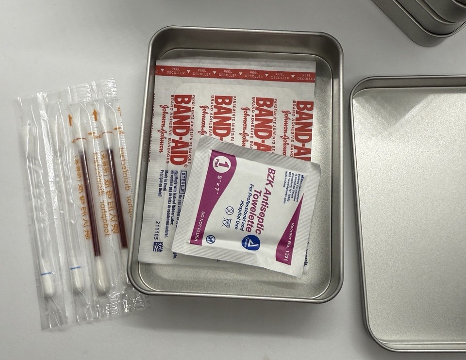 Small Empty Survival First Aid Kit Tin Box (20 Metal Storage Tin) - see ...