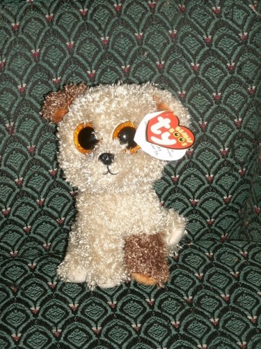 Ty Beanie Boo 6" Dog ROOTBEER MWMT * RED tag * RARE * Glitter eyes ...