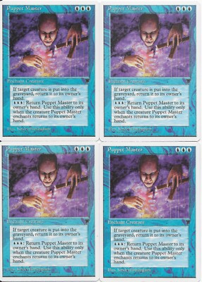 MTG: PUPPET MASTER Chronicles UNCOMMON; played, Excellent condition x4 ...
