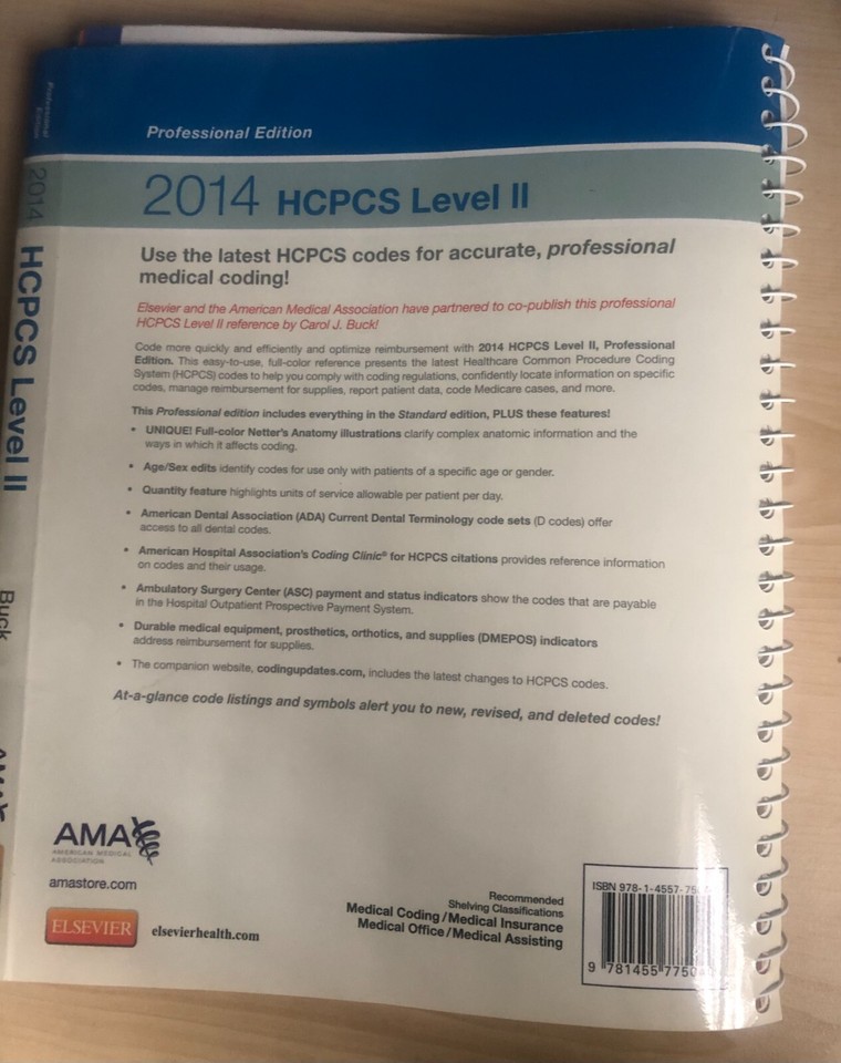 2014 HCPCS Level II Standard Edition by Carol J. Buck (2013, Trade ...