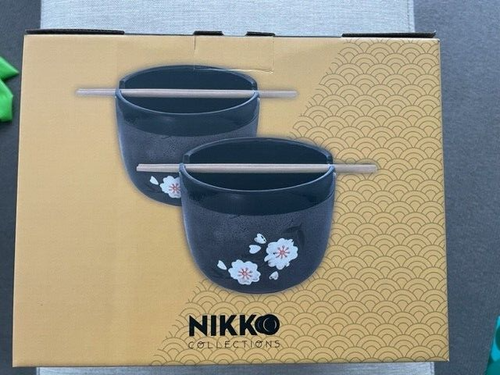 Nikko Collections Cherry Blossom Ceramic Ramen Noodle Bowl Set of 2 ...