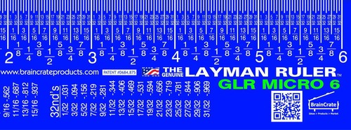 GLR Micro Measuring Ruler Measure Measurement Crafts Workshop Plastic ...