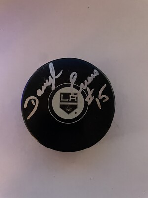 DARYL EVANS SIGNED AUTOGRAPH LOS ANGELES KINGS OFFICIAL HOCKEY PUCK BAS ...