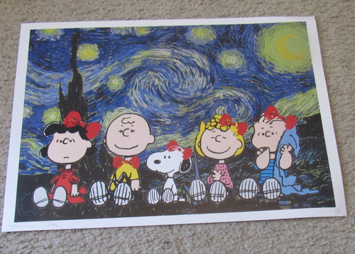 2022 Pop Art Graphic Print Signed, Death NYC; Peanuts, Van Gogh, 12 1/2 ...