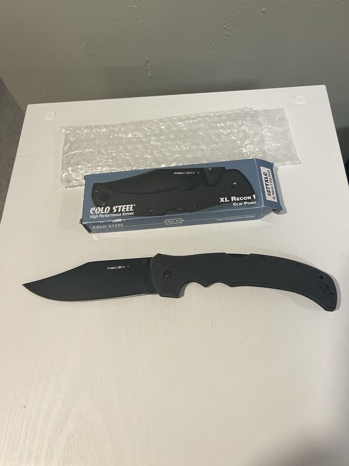 Cold Steel XL Recon 1 Clip Point High Performance Knife Plain Edge 27 ...