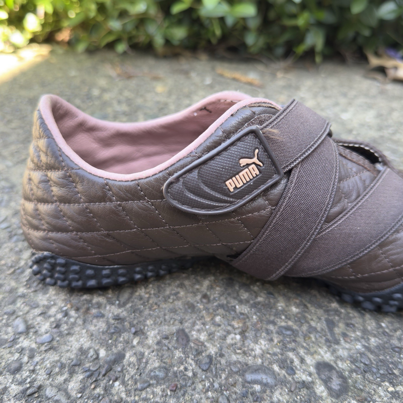 VTG Puma Mostro Quilted Brown Leather Low Sneaker Shoe 8.5W Y2K | eBay