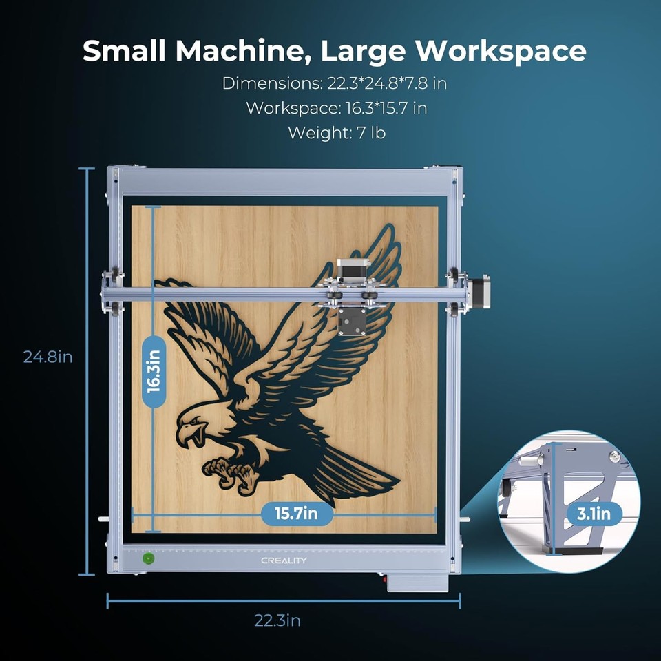 Creality Falcon 10W Laser Engraver Machine 0.06mm High Precision Laser ...