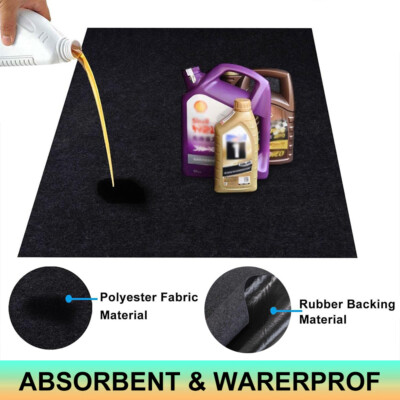 Garage Floor Absorbent Pad Oil Spill Mat Leaks Spills Surface Protector ...