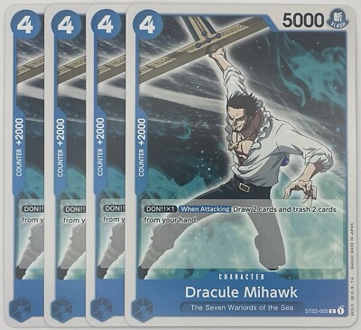 Dracule Mihawk ST03-005 | Seven Warlords | One Piece | Playset (x4) | eBay