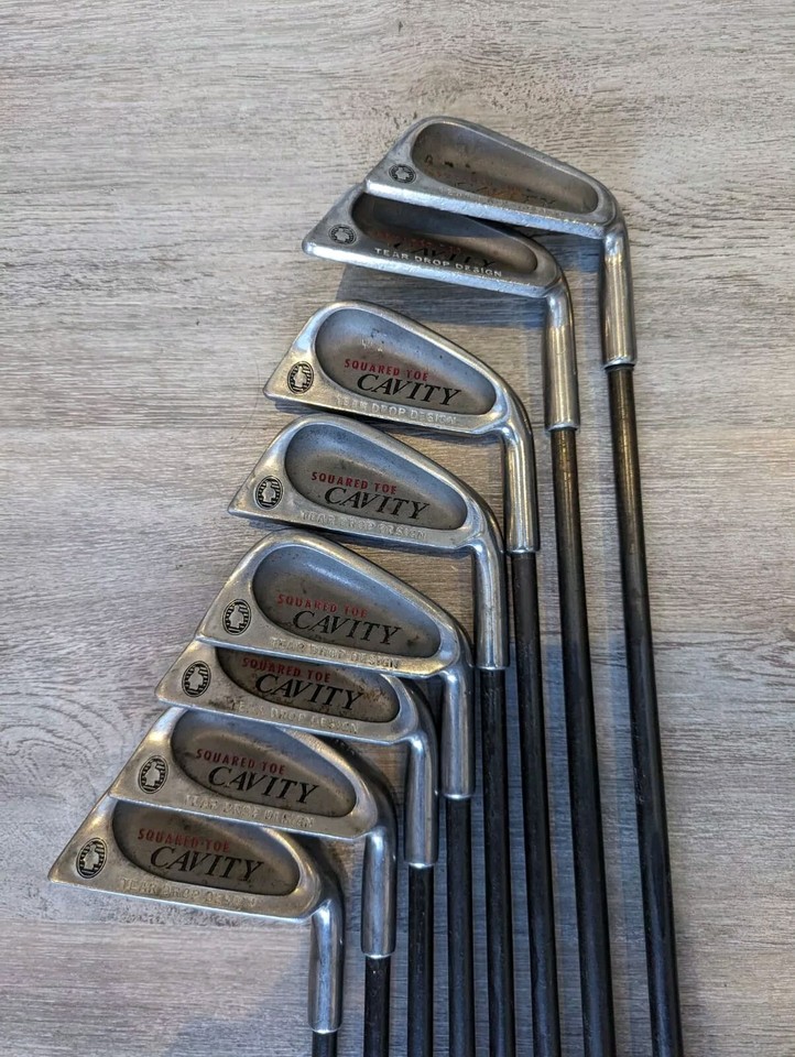Golfsmith Irons 2,4,5,6,7,8,9 & PW Graphite Reinforced Shaft Tear Drop ...