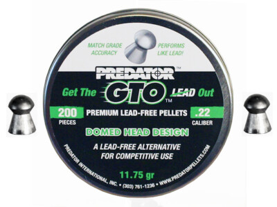 JSB Predator GTO .22 Lead Free 11.75 Grain Pellets 400 Count (2 Tins ...