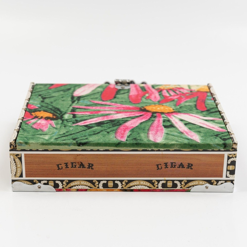 Hand made Cigar box purse case beaded handle | eBay