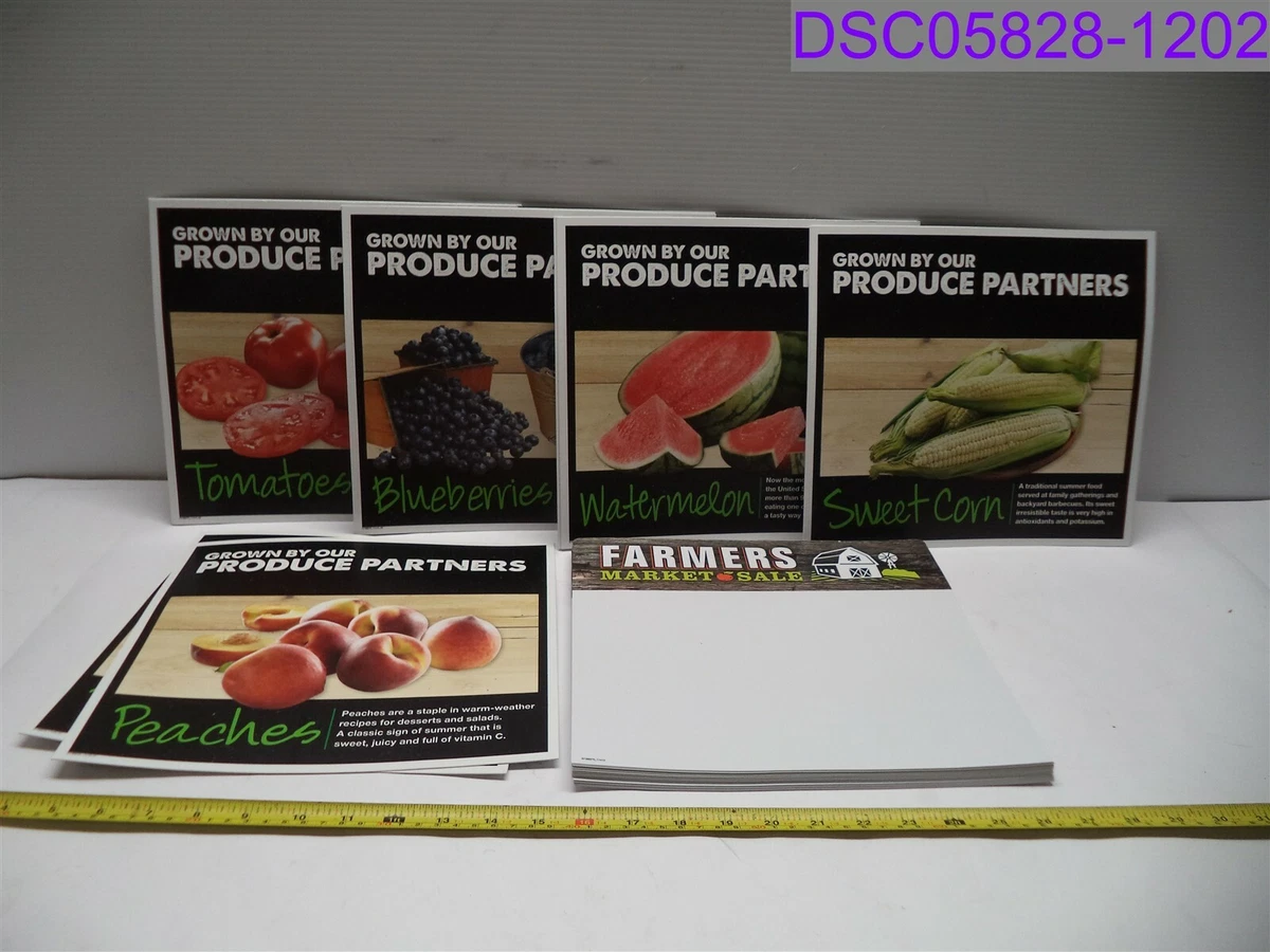 Farmers Market Produce Signs