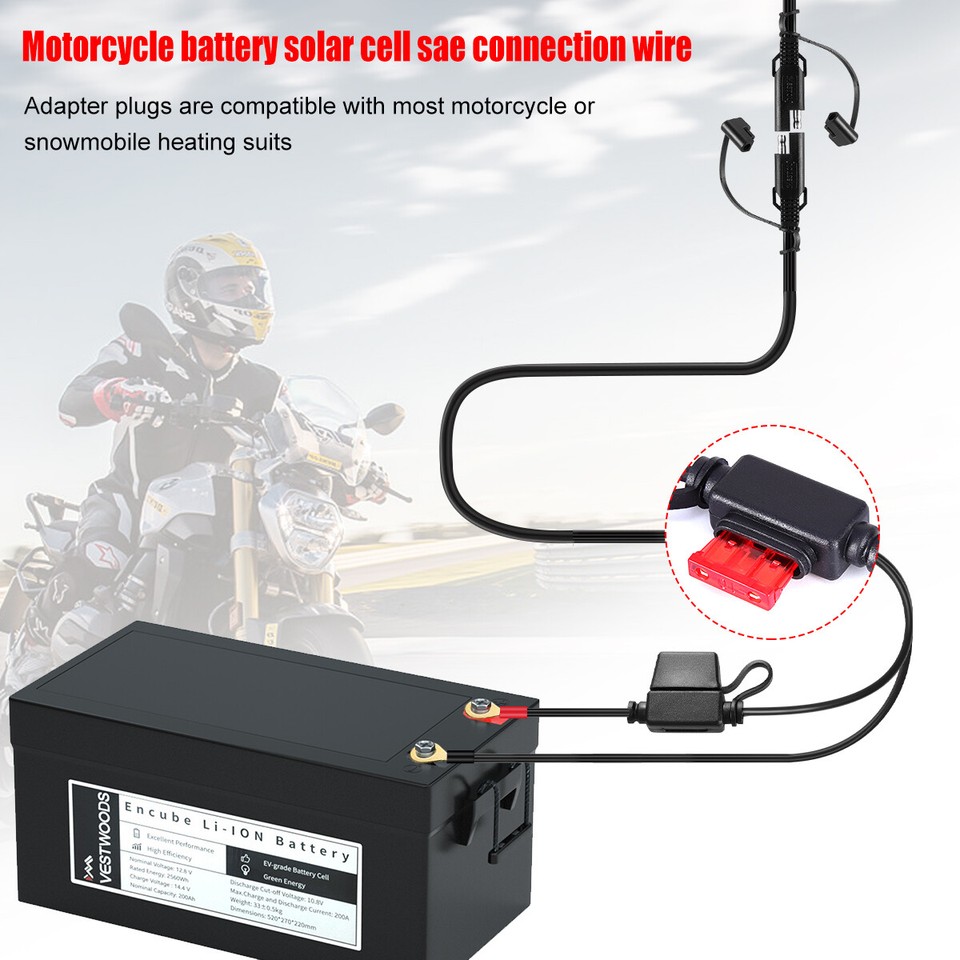 Motorcycle Battery Charger SAE to Ring Terminal Harness Car Charger ...