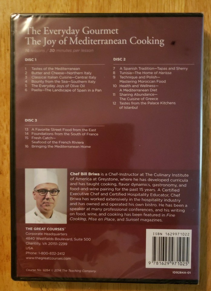 Great Courses Everyday Gourmet - The Joy Of Mediterranean Cooking(3 ...